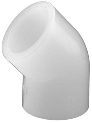 FIP ELBOW 45° ISO SOCKET D90 PVDF, HIF090