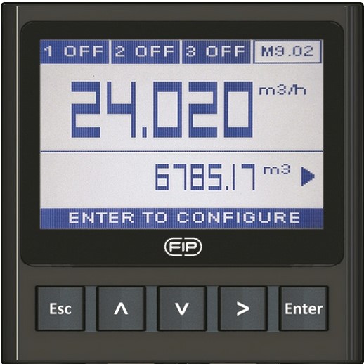 FIP Flow monitor and transmitter, Output: 4..20 mA,puls,relais ...