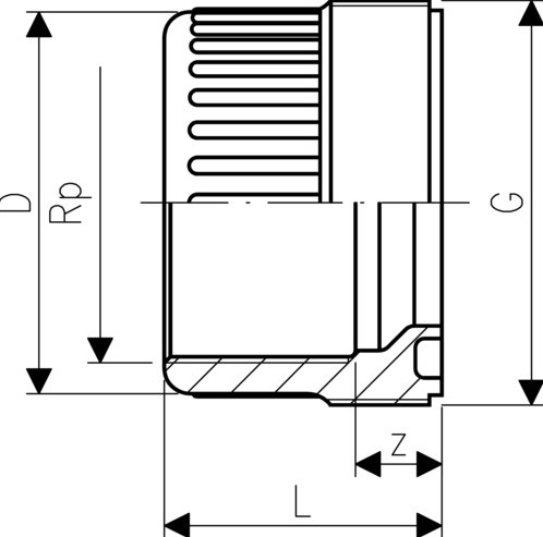 Georg Fischer Union Bush IG PVC-U PN10 1/2, 721840606