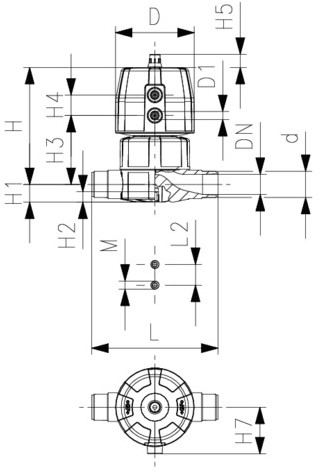 Georg Fischer 185625034, Diaphragm Valve 10FC PVDF d32DN25 | Order or ...