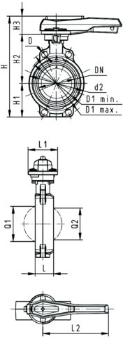 Georg Fischer 161567005, Butterfly valve 567 PVC-U/EPDM d110DN100 ...