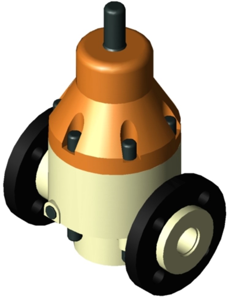 Stubbe Pressure reducing valves DMV 755 DN15 1/2 PN10 PP·FPM·PTFE ...