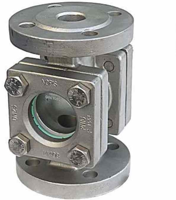 550 inline Sightglass Flow Indicator flanged PN16 PN25 en PN40