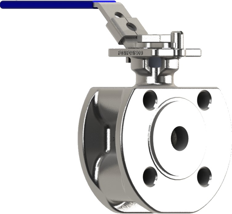 Kompakt-Kogelafsluiter DN15, PN16/40 Fire Safe, 2052AD DN15 StSt Ebora