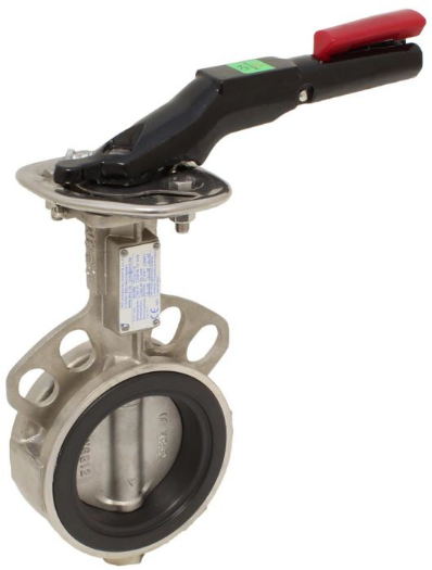 Butterfly valve DN50, PN10 / 16, length EN558-20 1.4408 / EPDM / 1.4408 ...