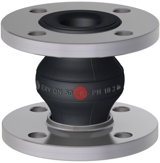 Elaflex Rubber expansion joint Red spot type ERP DN50, L=130 mm flanges ...
