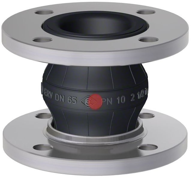 Elaflex Rubber expansion joint Red spot type ERP DN65, L=130 mm flanges ...