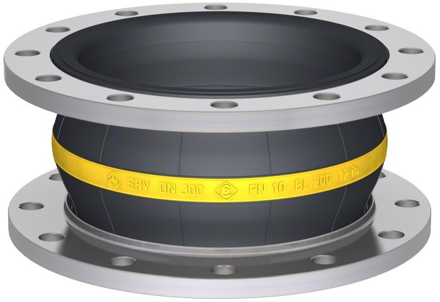 Elaflex Rubber expansion joint Yellow band type ERV-G DN300, L=200 mm ...