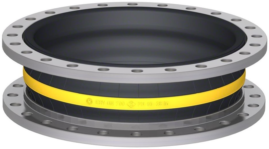 Elaflex Rubber expansion joint Yellow band type ERV-G DN700, L=200 mm ...