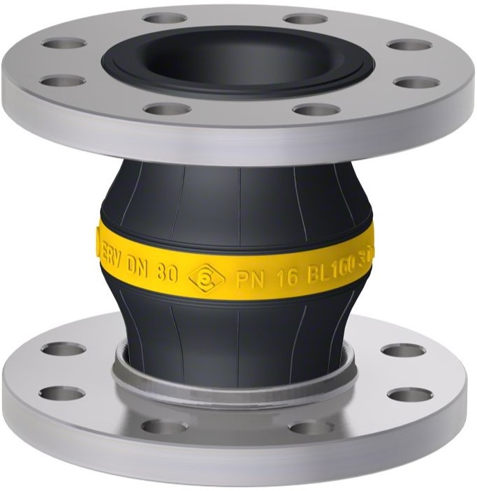 Elaflex Rubber expansion joint Yellow band type ERV-G DN80, L=160 mm ...