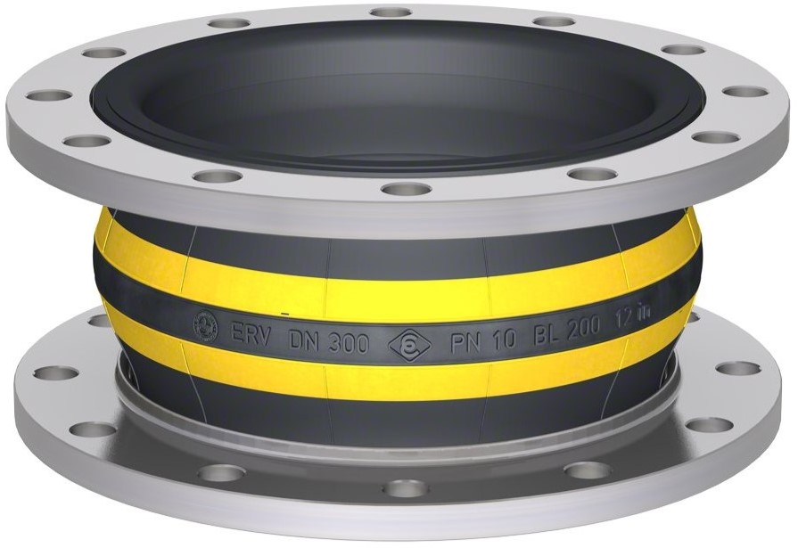 Elaflex Rubber compensator Gelbstahl type ERV-GS DN300, L=200 mm ...