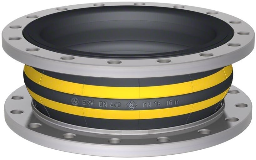 Elaflex Rubber compensator Gelbstahl type ERV-GS DN400, L=200 mm ...