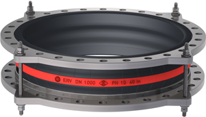 Elaflex Rubber expansion joint red band type ERV-R ZS with tie rods ...