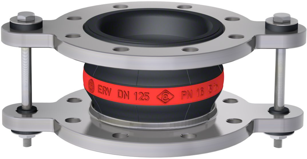 Elaflex EPDM compensator roodring type ERV-R ZS met trekstangen DN125 ...