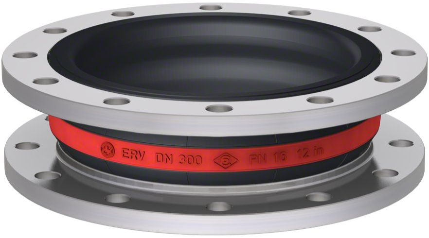 Elaflex Rubber expansion joint Red band type ERV-R DN300, L=130 mm ...