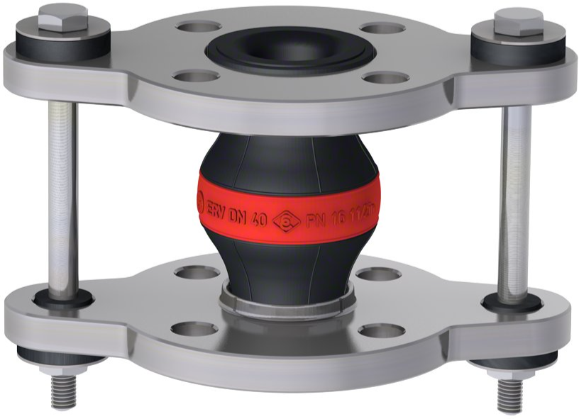 Elaflex Rubber compensator roodring type ERV-R ZS met trekstangen DN40 ...