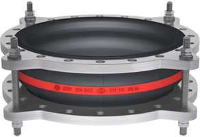 Elaflex Rubber expansion joint red band type ERV-R ZS with tie rods ...