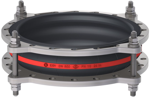Elaflex Rubber compensator roodring type ERV-R ZS met trekstangen DN600 ...