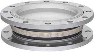 Elaflex Rubber expansion joint white band type ERV-W DN300, L=130 mm ...