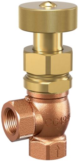 608 Overflow valves / control valves made of gunmetal, in angle form ...