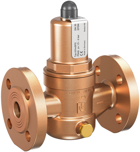 631 Overflow and pressure control valves made of gunmetal, straightway ...