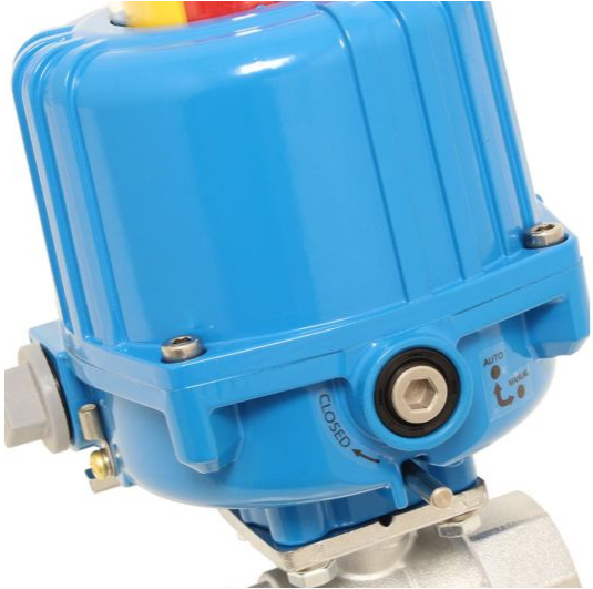 Kogelkraan-EBKA, 3/4 , met aandrijving-NE03, messing / PTFE-FKM, 230V ...