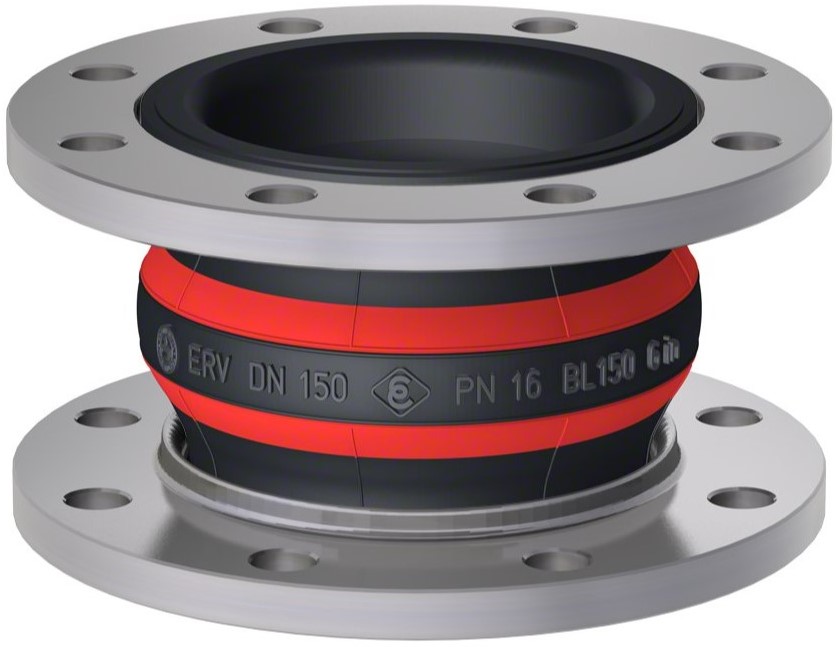 Elaflex Rubber compensator type ROTEX DN150, L=150 mm flenzen DIN PN16 ...