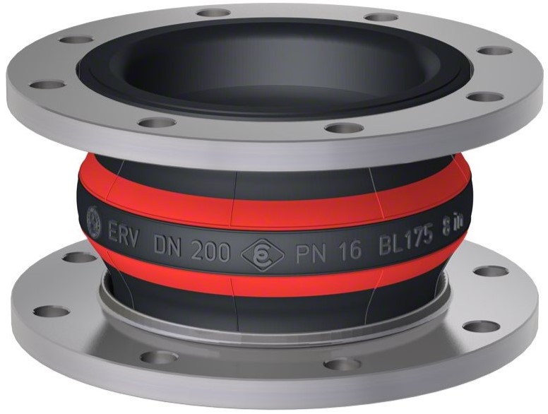 Elaflex Rubber compensator type ROTEX DN200, L=175 mm flenzen DIN PN10 ...