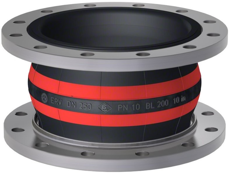 Elaflex Rubber expansion joint type ROTEX DN250, L=200 mm flanges DIN ...