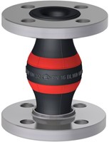 Elaflex Rubber compensator type ROTEX DN32, L=160 mm flenzen DIN PN16 ...