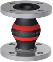 Elaflex Rubber compensator type ROTEX DN50, L=160 mm flenzen DIN PN16 ...
