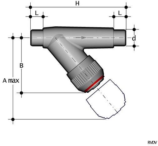 FIP Filter transparant - PVC-U - EPDM - RVUIT / RVIT / RVUFT / RVFT / RVDT