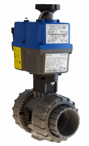 Elektr. bed ABS kogelkraan d20 24-240 V AC/DC, Ebora