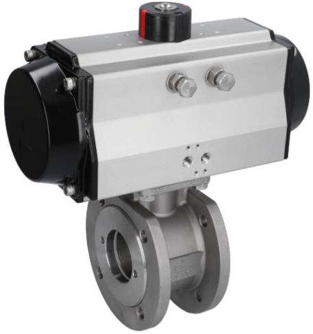 Kompakt kogelkraan staal DN65 + EW pneumatische aandrijving, EBZK451008 ...